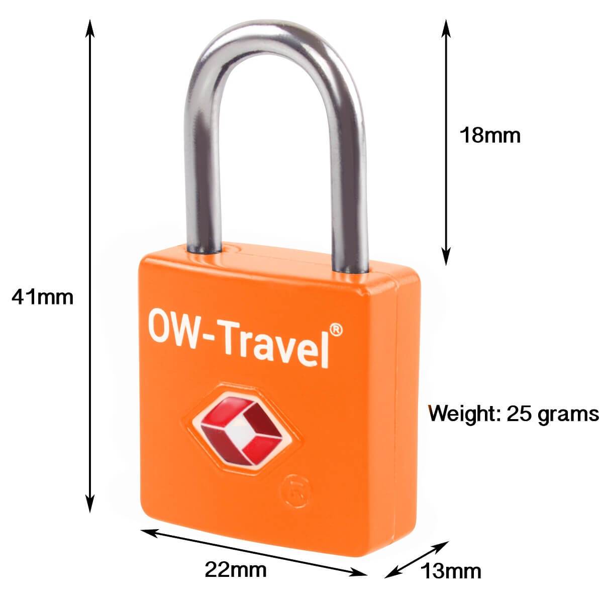 TSA luggage locks. Mini Orange key padlocks for suitcases – OW-Travel